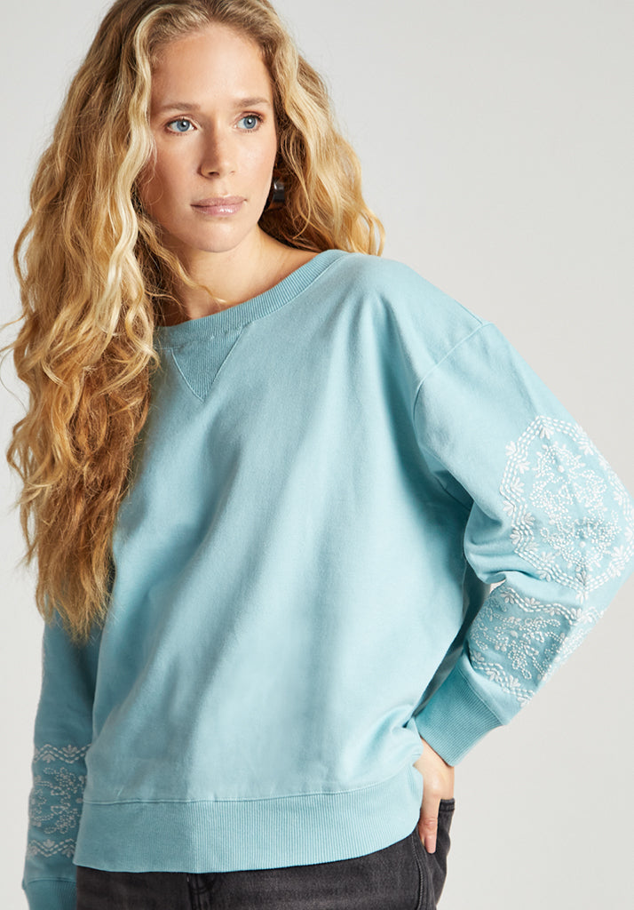 Mika Embroidered Sweat | Sweatshirts
